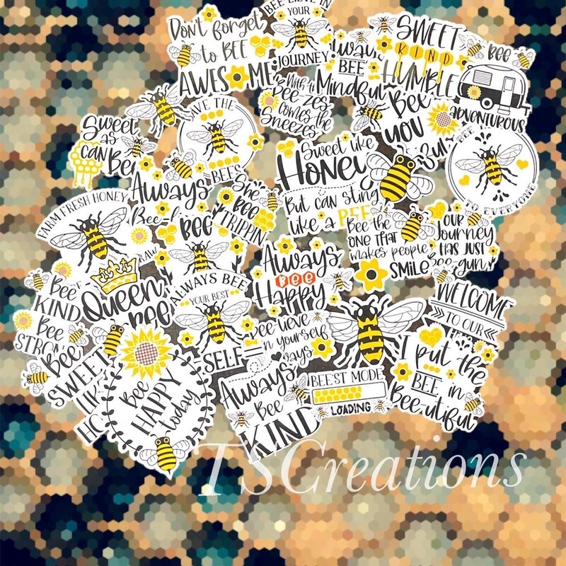 Bee Sticker - Etsy