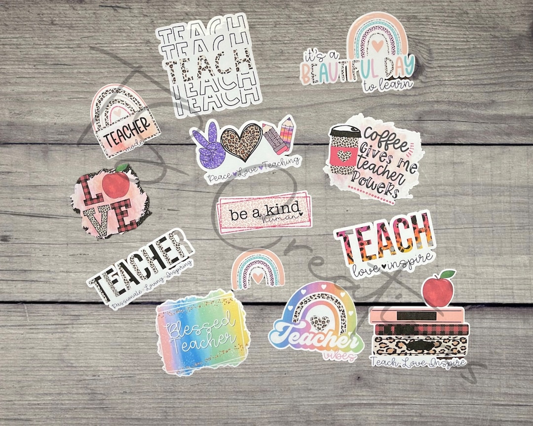 Teacher Sticker Pack Teachers Elementarysticker Pack - Etsy