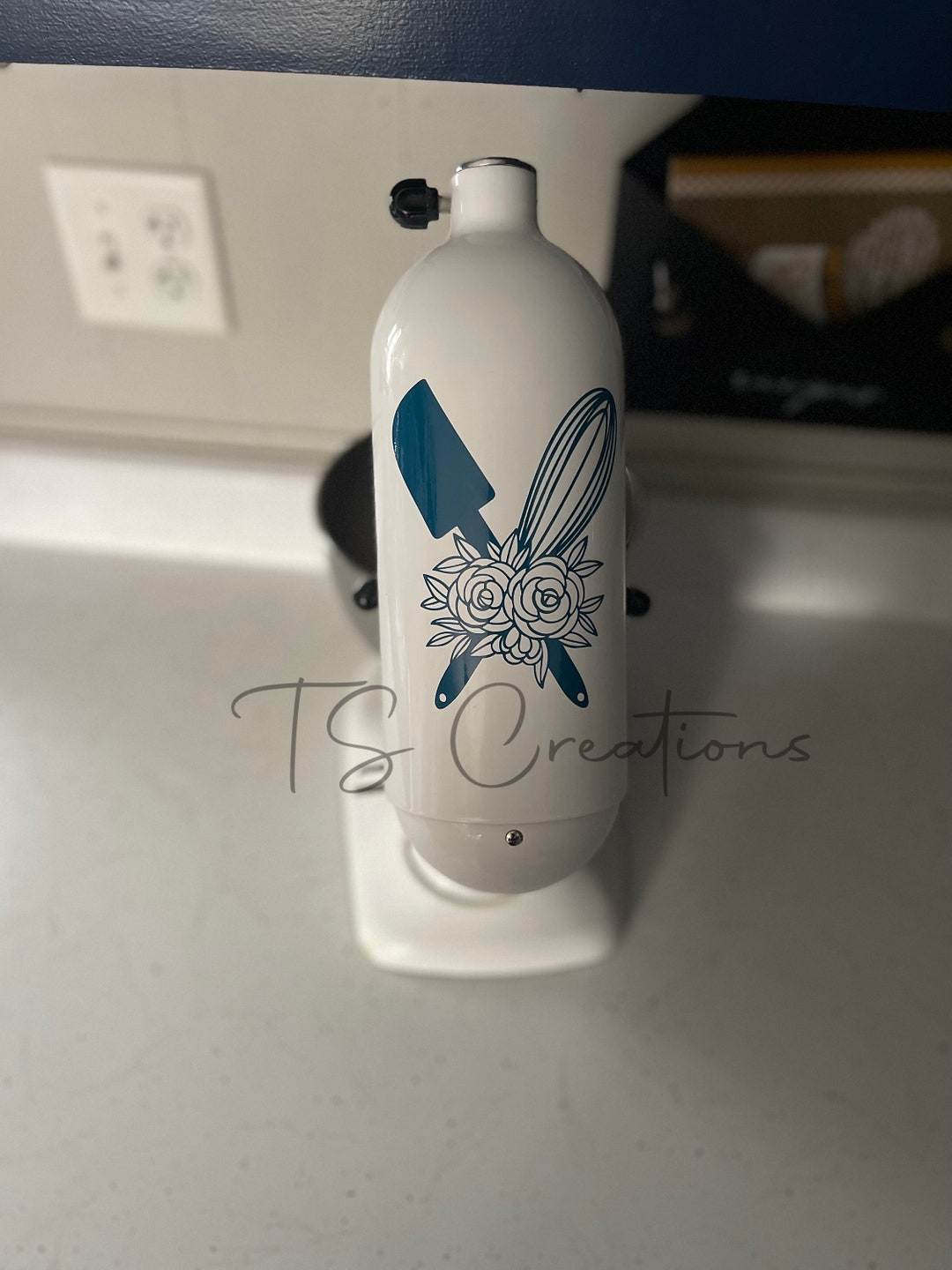 Whisk & Spatula With Flowers Decal for Kitchenaid Mixer| Kitchen Mixer ...
