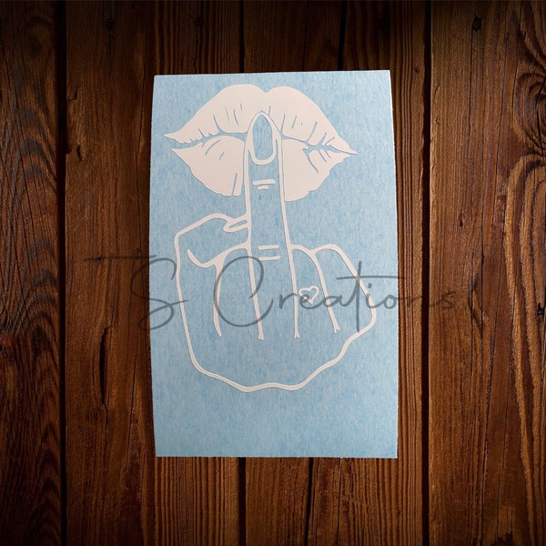 Middle Finger Decal - Etsy