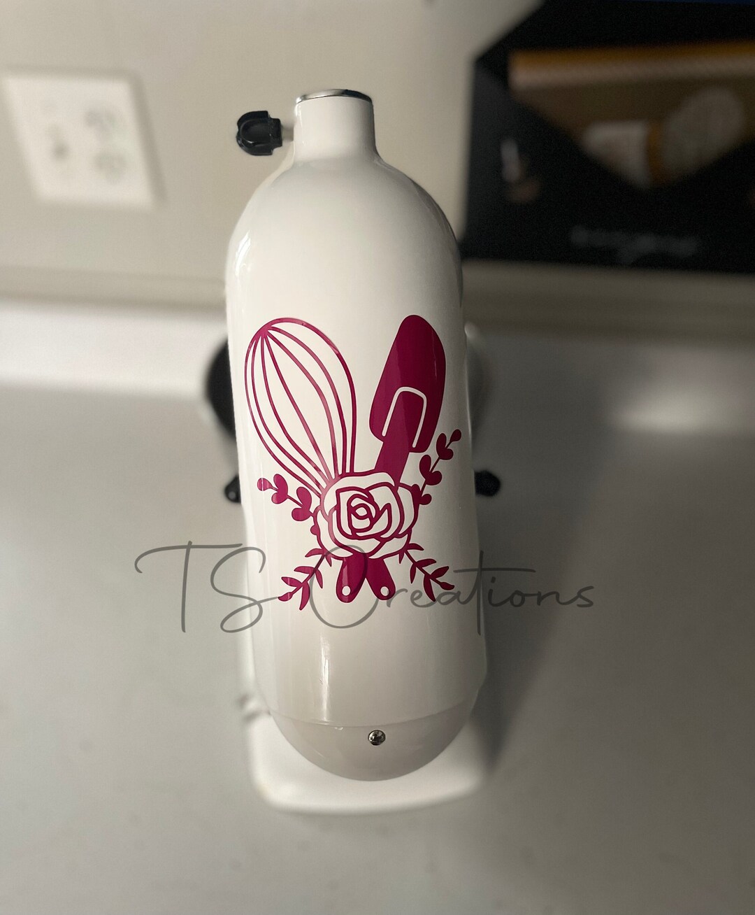 Whisk & Spactula With Flower Decal for Kitchenaid Mixer Kitchen Mixer ...