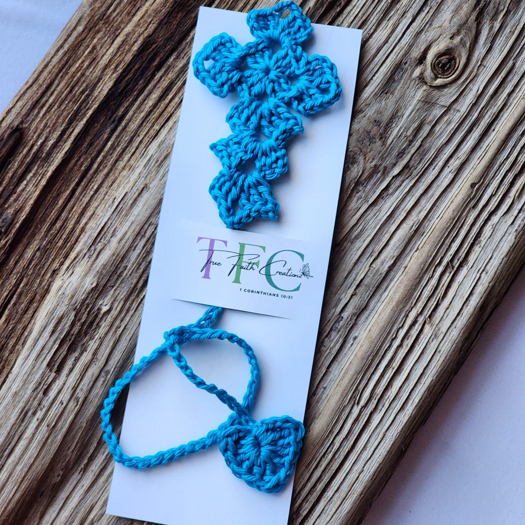 Cross Crochet Bookmark, Crochet Bookmark, Ready to Ship, Crochet Cross ...