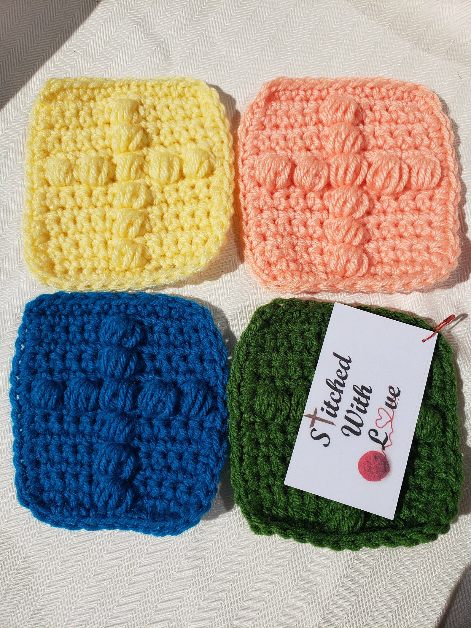 Handmade crochet pocket prayer squares | Etsy