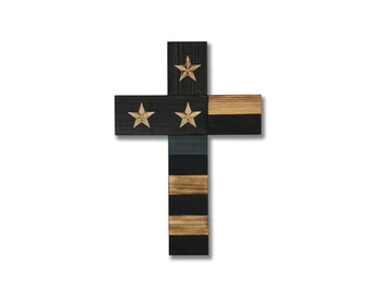 Thin Blue Line Wall Cross - Etsy