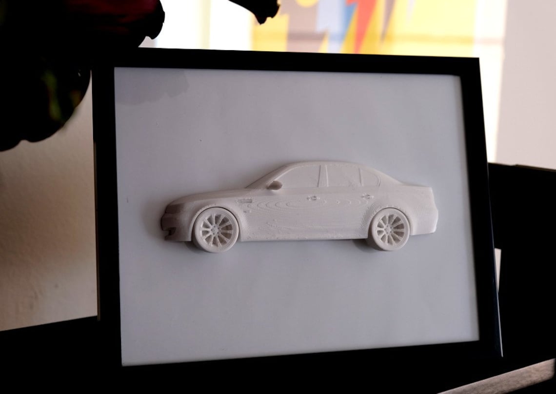 BMW E90 Sedan 3D Printed Wall Art White customization Available - Etsy