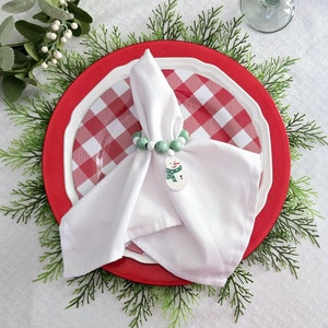 Snowman Napkin Ring, Christmas Snowman Napkin Holder, Holiday Snowman ...