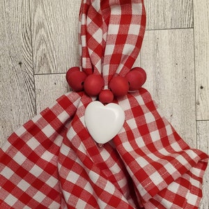Heart Napkin Rings, Valentine Napkin Holders, Farmhouse Valentine Place ...