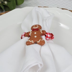 Gingerbread Man Napkin Rings, Christmas Napkin Holders, Holiday Baking ...