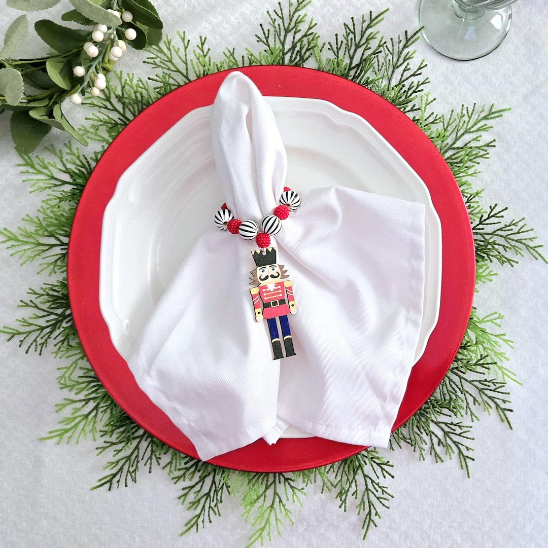 Nutcracker Christmas Napkin Ring, Christmas Napkin Holder, Nutcracker ...