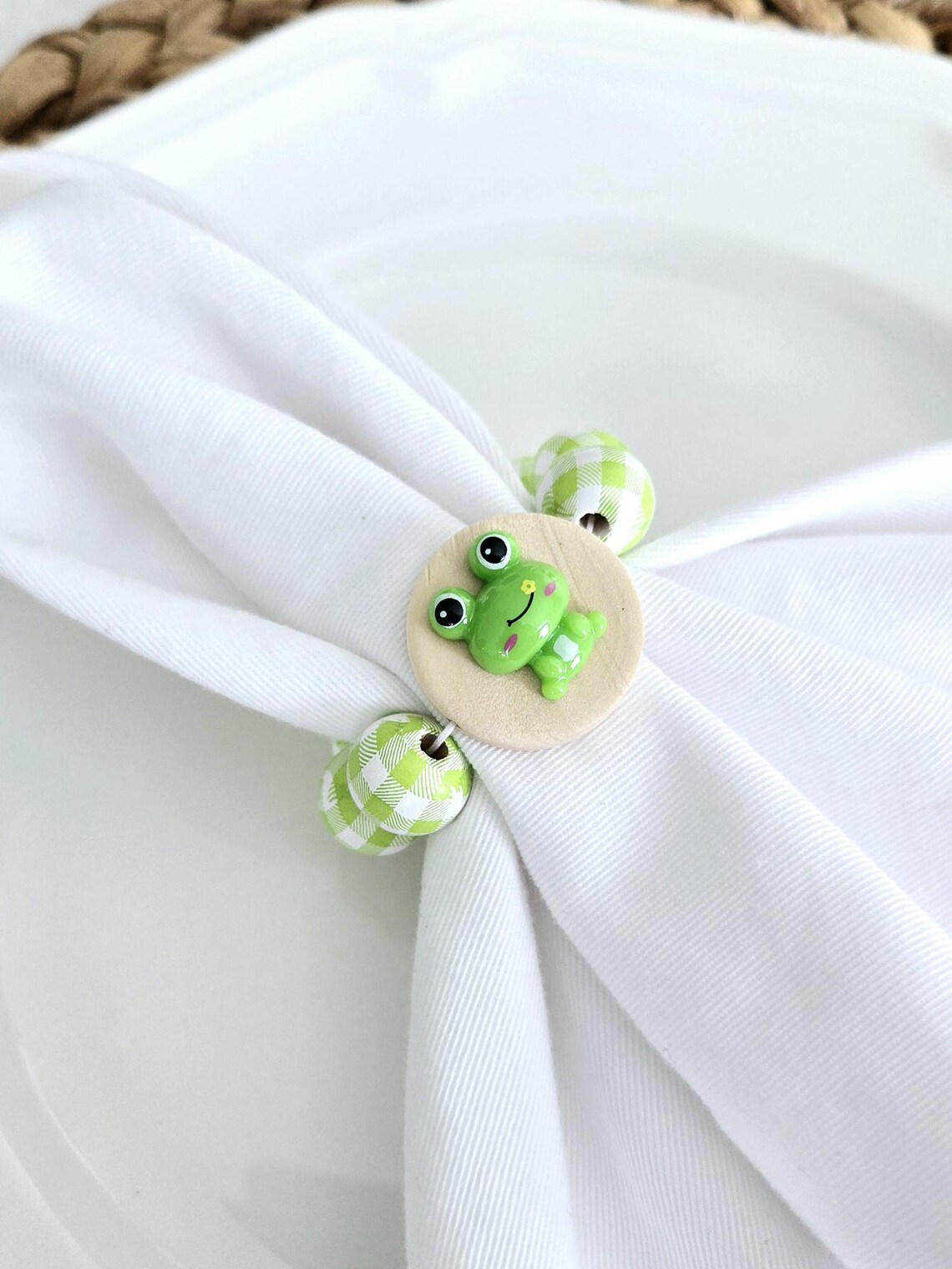 Frog Napkin Ring, Gender Reveal Party Decor, Baby Shower Napkin Ring ...