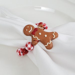 Gingerbread Man Napkin Rings, Christmas Napkin Holders, Holiday Baking ...