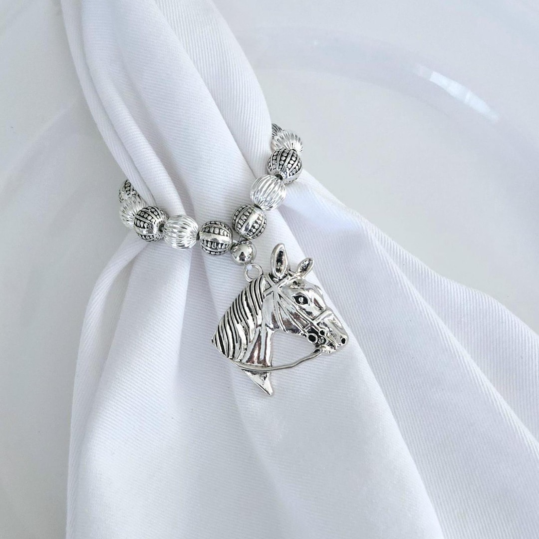 Horse Napkin Ring, Horse Napkin Holder, Derby Table Decor, Equestrian ...