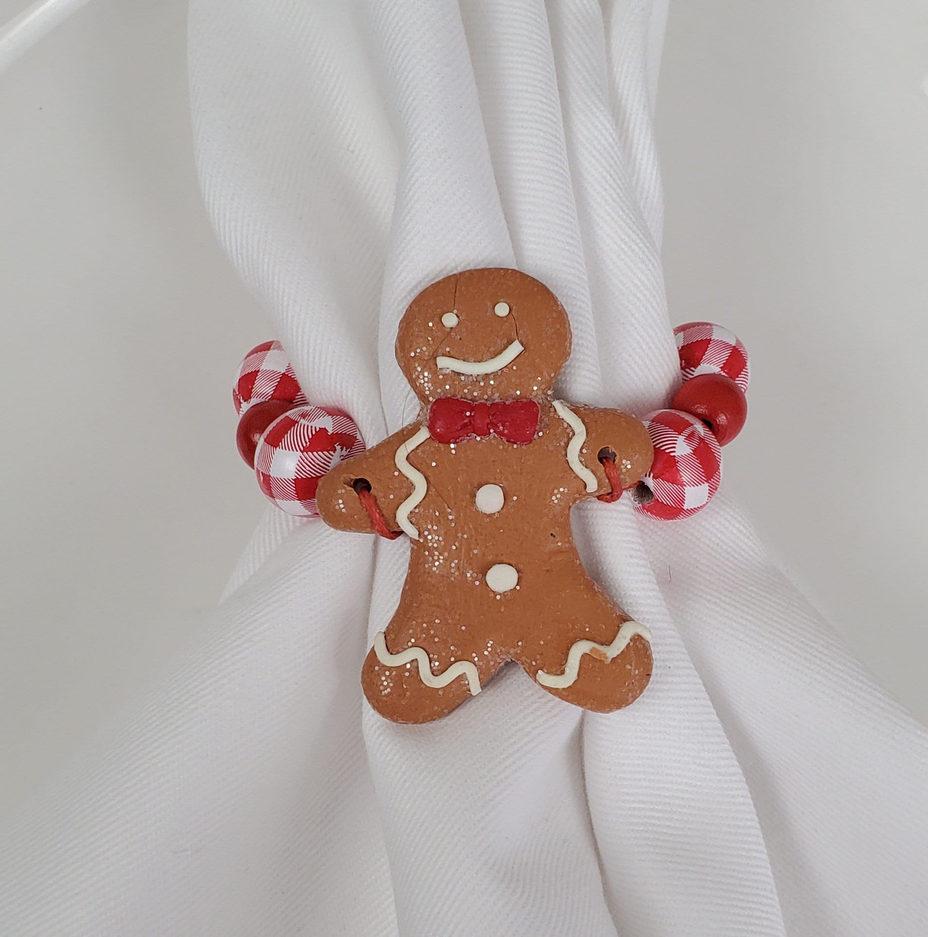 Gingerbread Man Napkin Rings, Christmas Napkin Holders, Holiday Baking ...