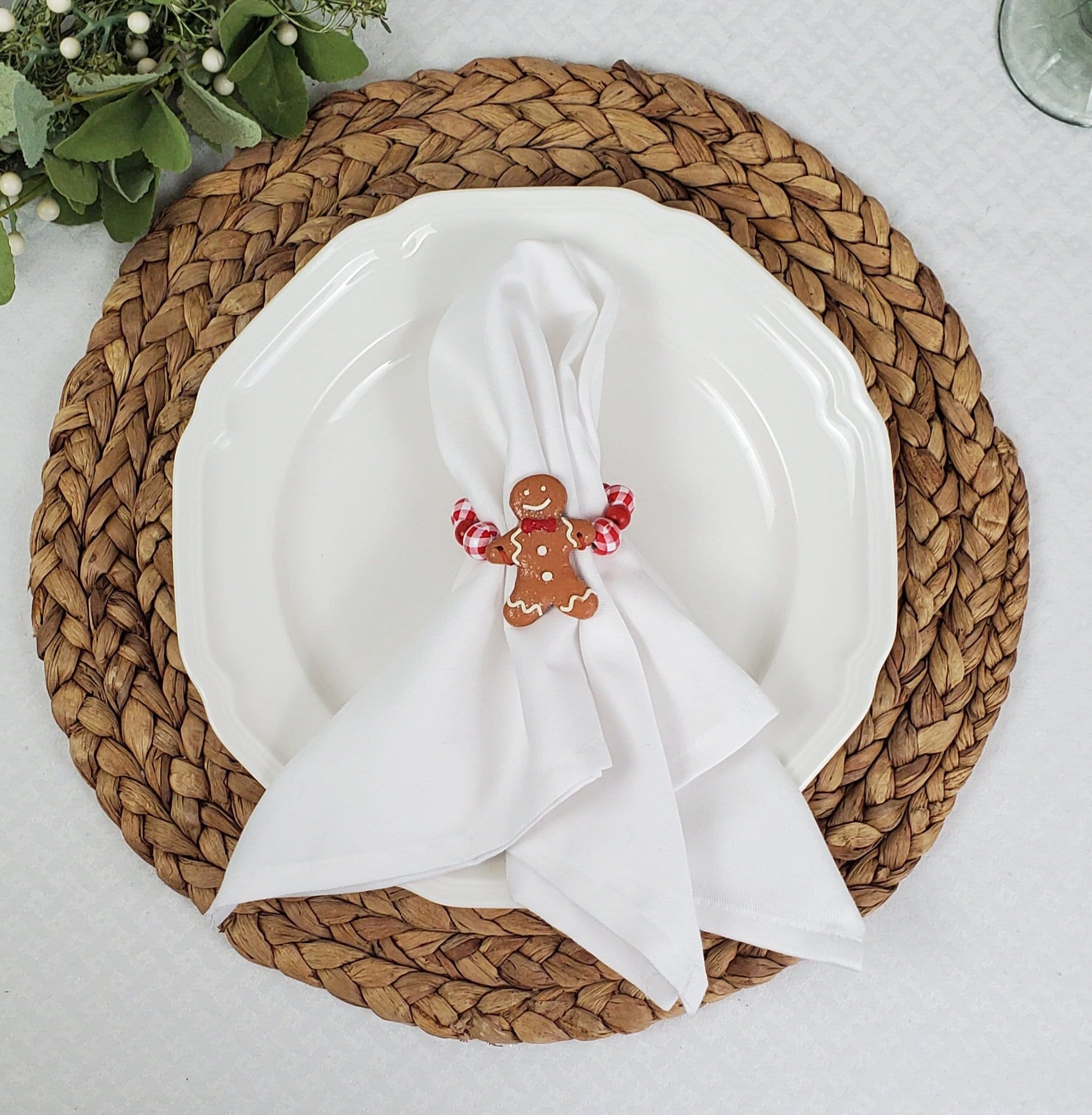Gingerbread Man Napkin Rings, Christmas Napkin Holders, Holiday Baking ...