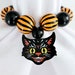 Halloween Napkin Ring, Black Cat Napkin Holder, Vintage Style Halloween ...
