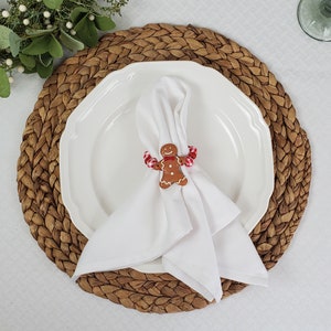 Gingerbread Man Napkin Rings, Christmas Napkin Holders, Holiday Baking ...
