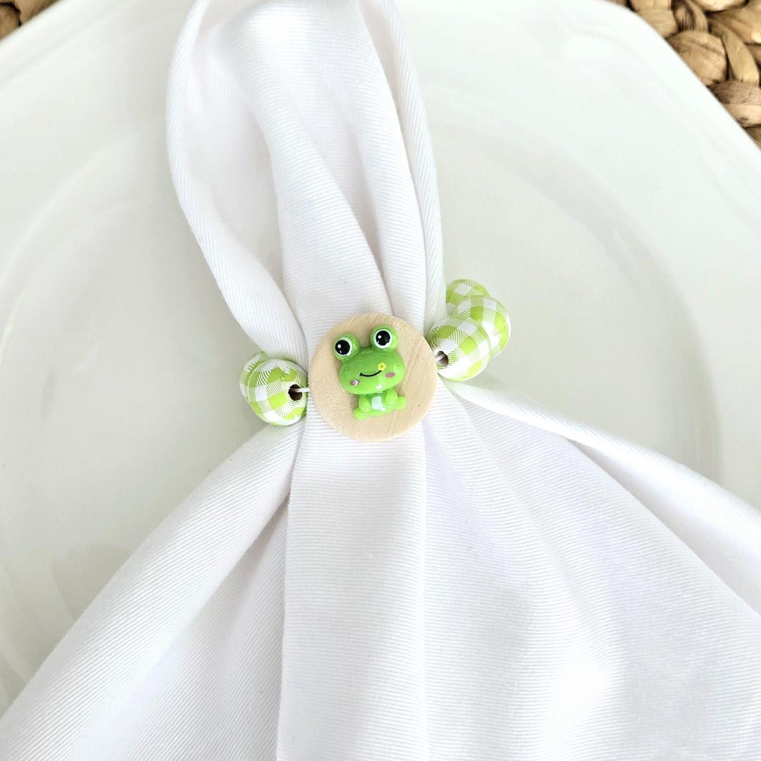 Frog Napkin Ring, Gender Reveal Party Decor, Baby Shower Napkin Ring ...
