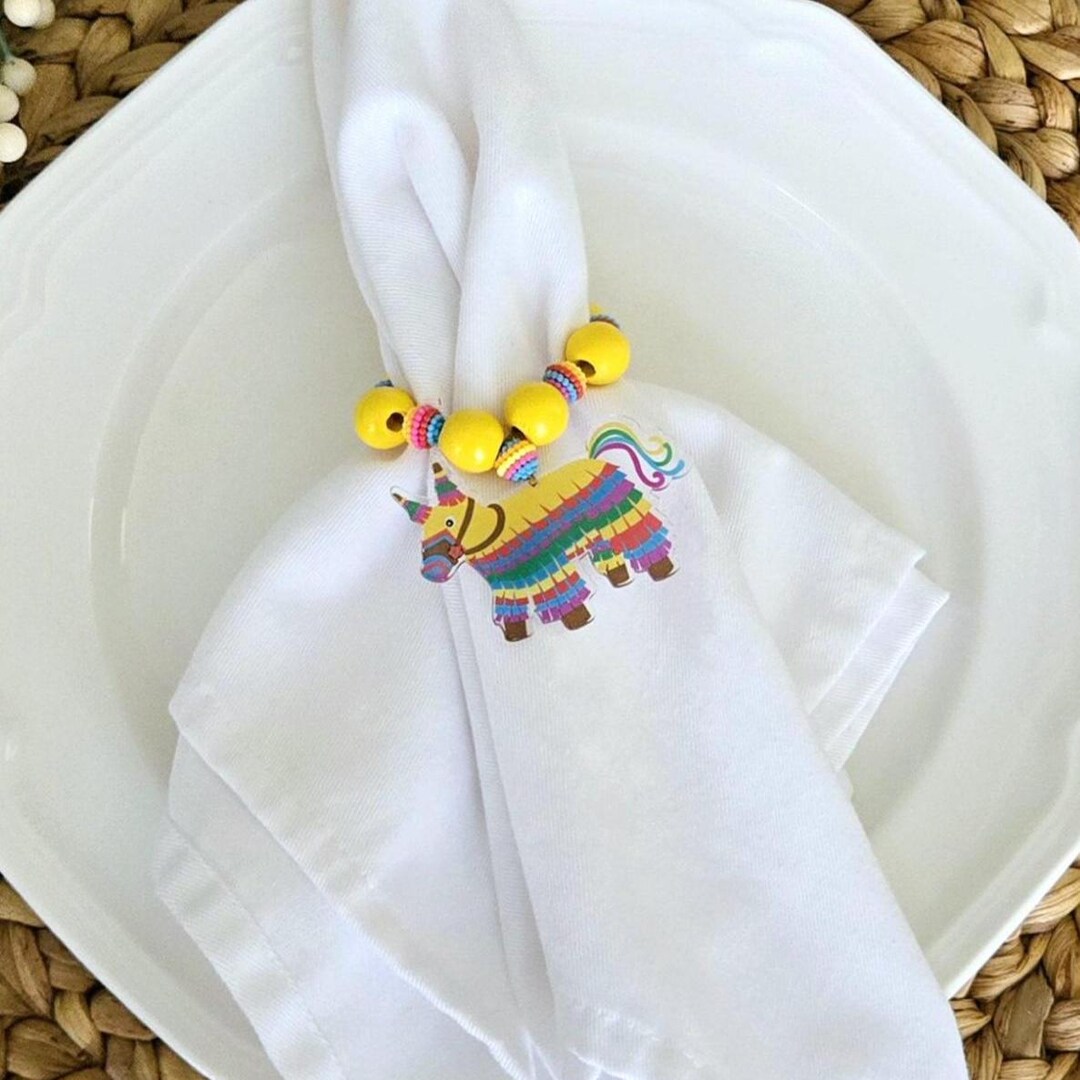 Fiesta Napkin Ring, Fiesta Napkin Holder, Cinco De Mayo Party Decor ...