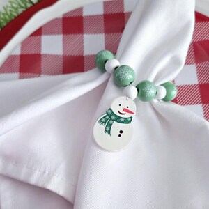 Snowman Napkin Ring, Christmas Snowman Napkin Holder, Holiday Snowman ...
