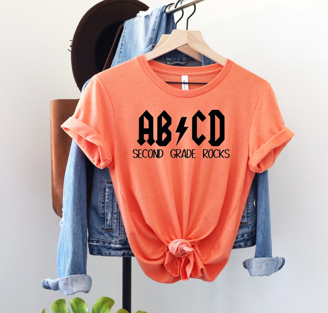 ABCD Second Grade Rocks Shirt - ABCD 2nd Grade Rocks T-shirt - Back to ...