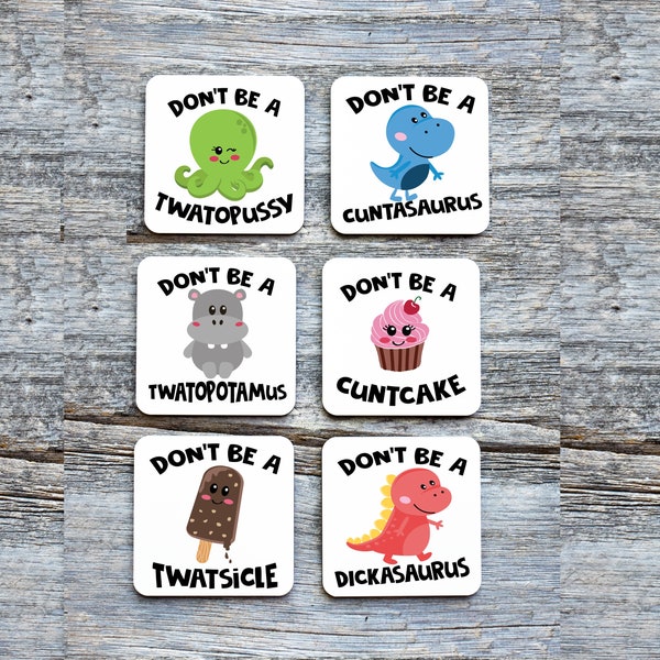 Funny Coasters - Etsy