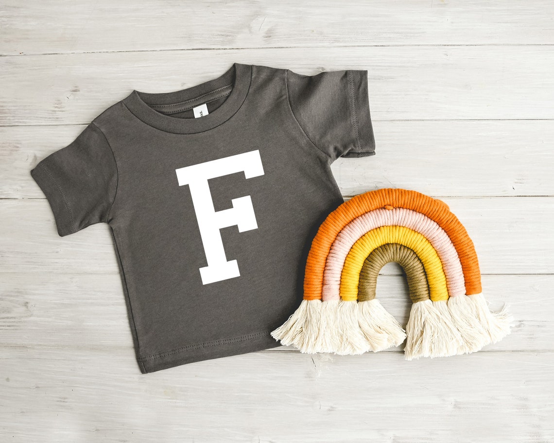 Personalized Initial T-shirt Custom Infant Shirt Initials - Etsy