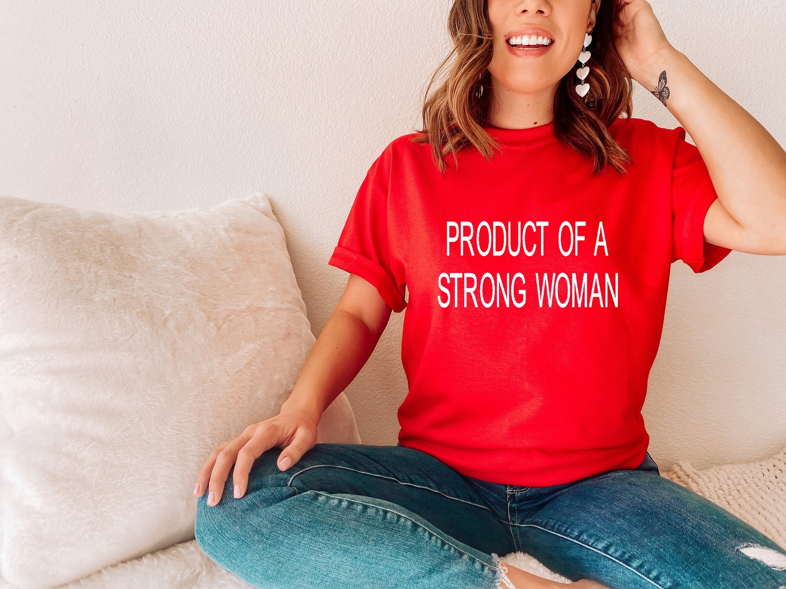Product of a Strong Woman Graphic Tee Strong Woman T-shirt | Etsy