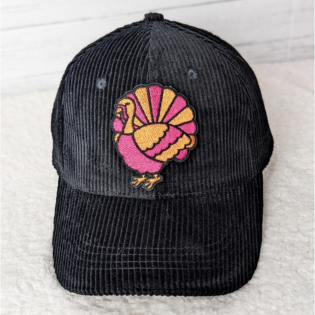 Pink Turkey Thanksgiving Day Corduroy Hat - Thanksgiving Cap - Turkey ...