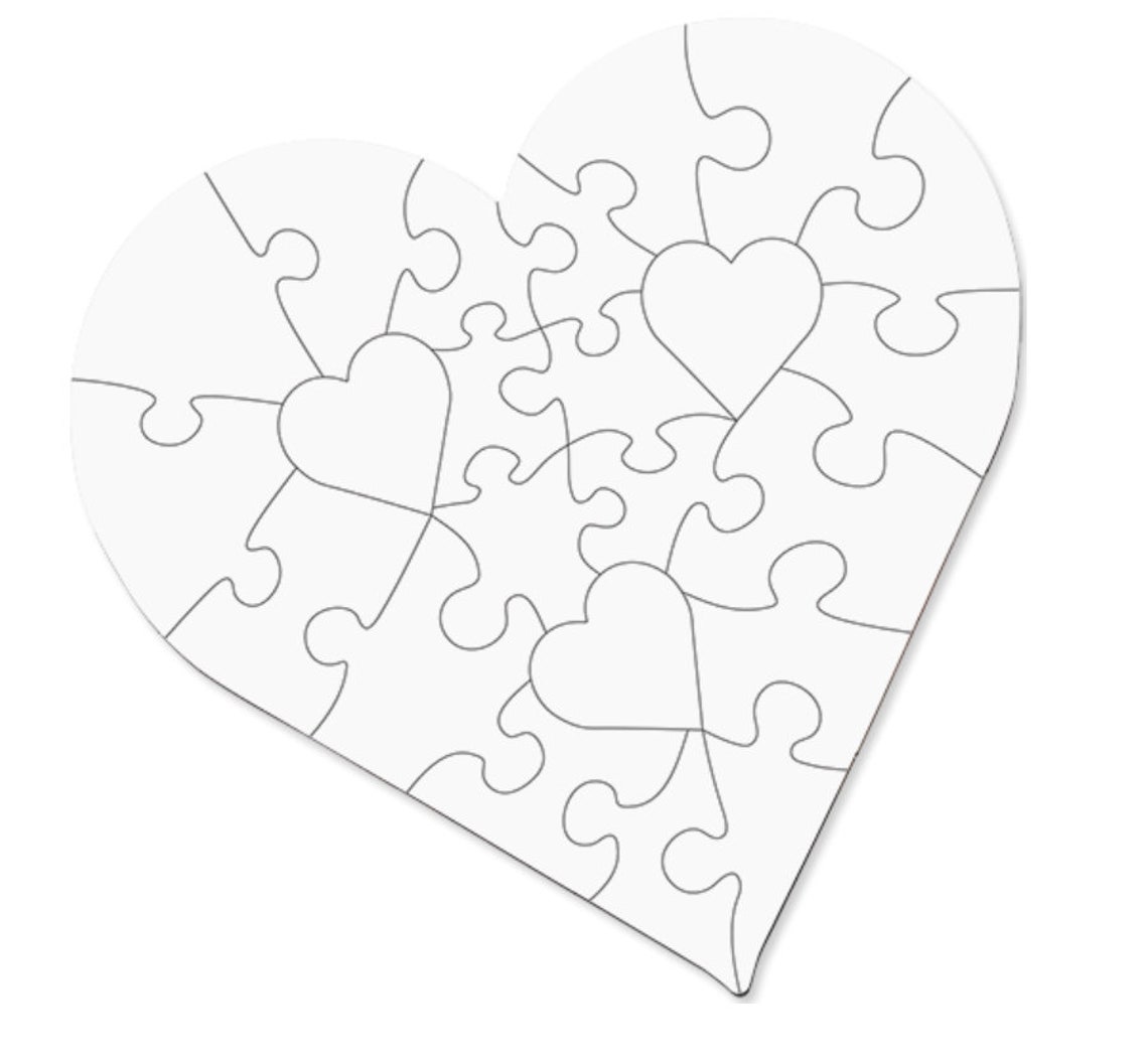 Personalized Heart Puzzle Photo Heart Puzzle Jigsaw Puzzle | Etsy