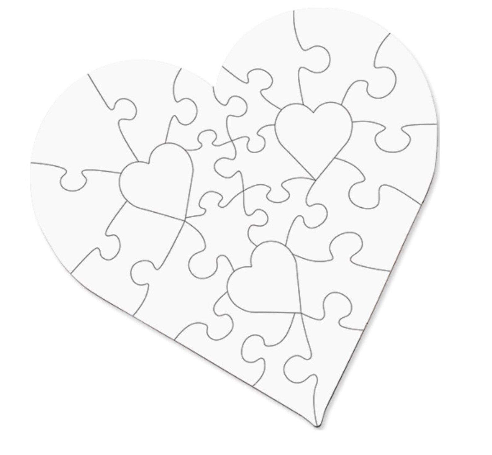 Personalized Heart Puzzle Photo Heart Puzzle Jigsaw Puzzle | Etsy