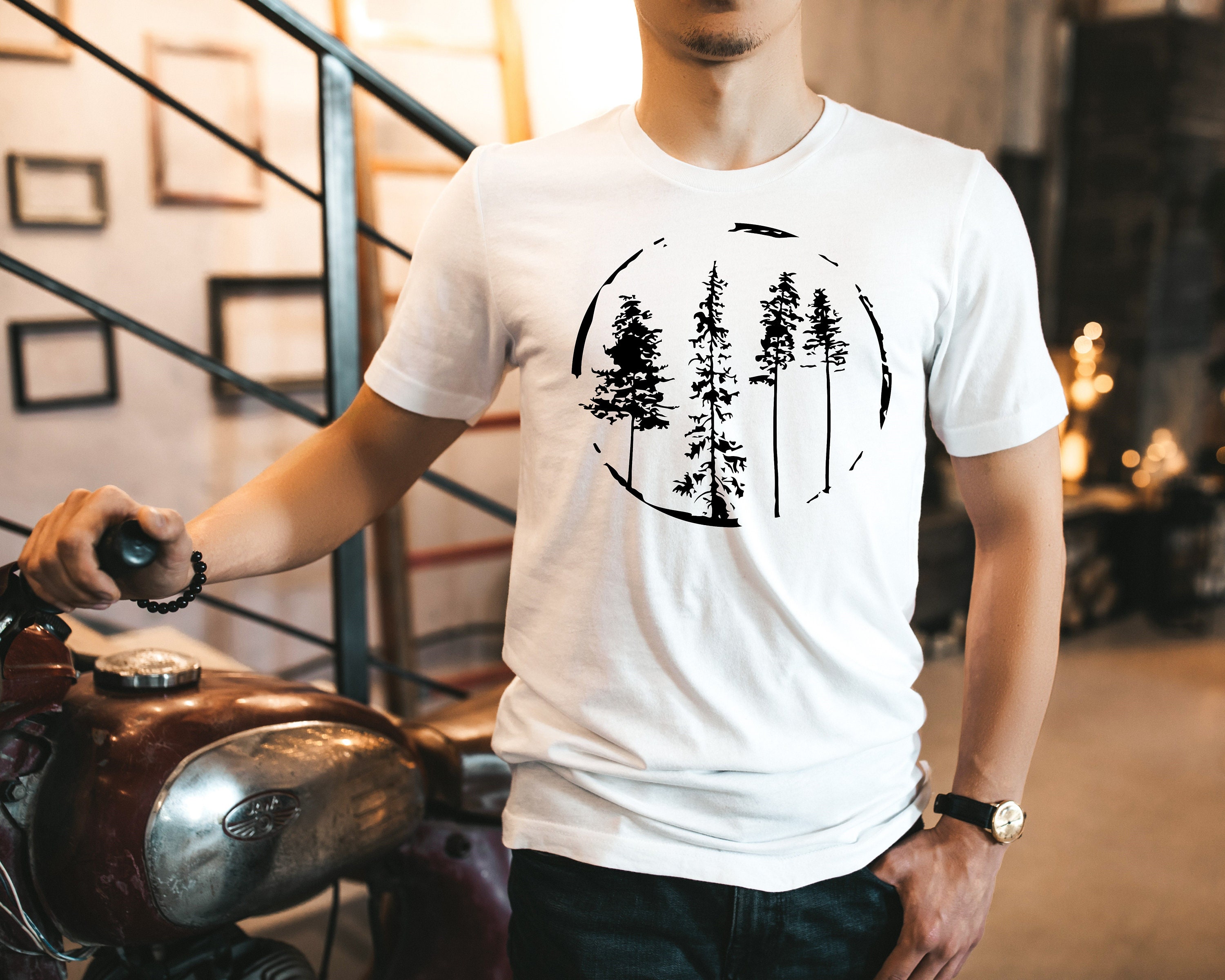 Tree Shirt Trees shirt Nature Woods Tshirt for men | Etsy