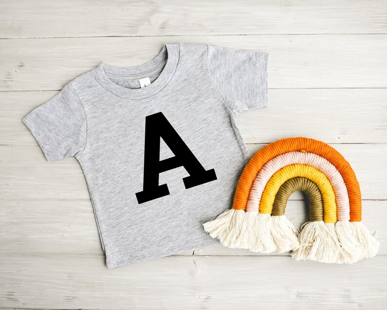 Personalized Initial T-shirt Custom Infant Shirt Initials - Etsy