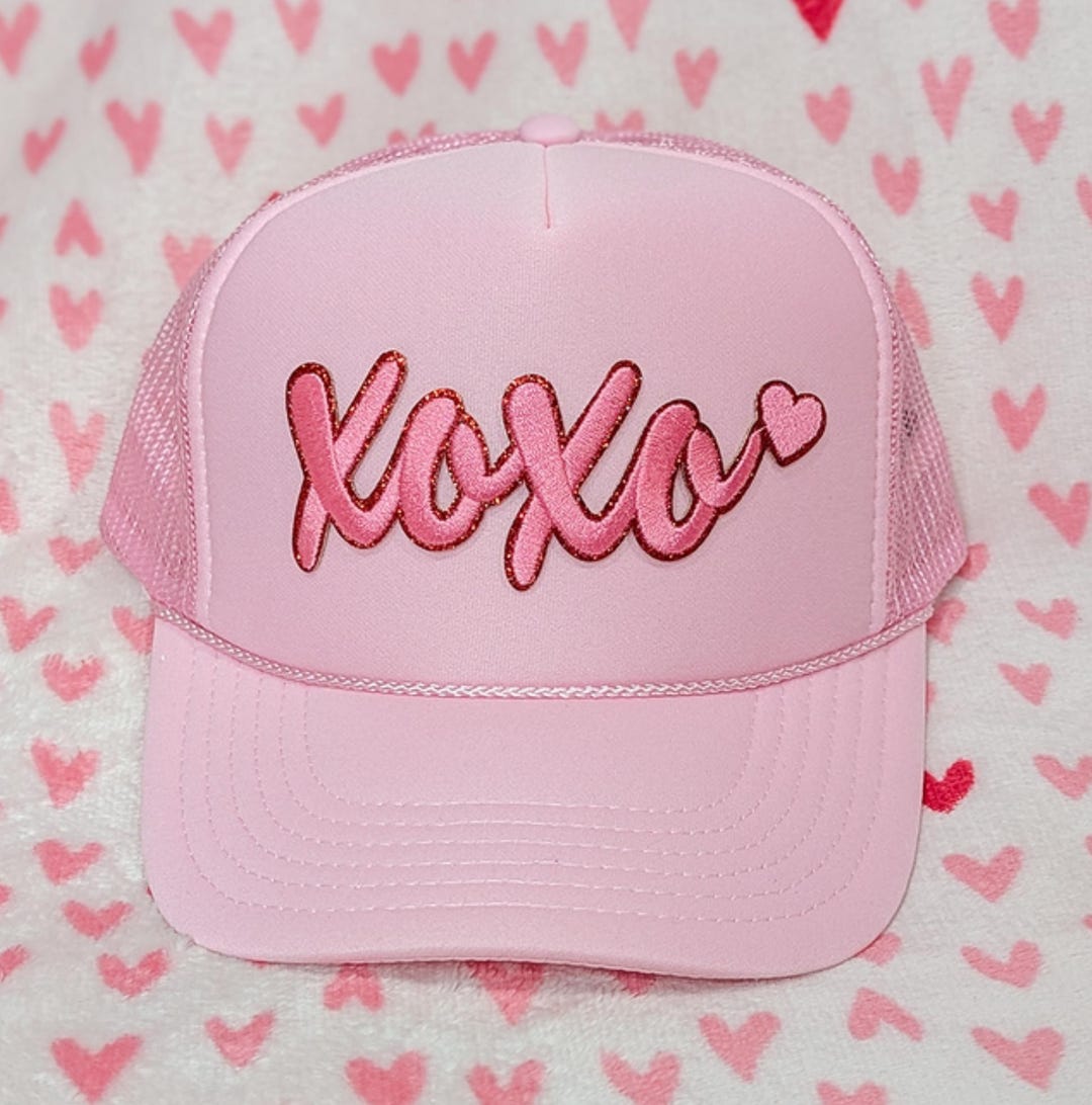 XOXO Valentine's Day Trucker Hat - Mesh Baseball Hat - XOXO Baseball ...