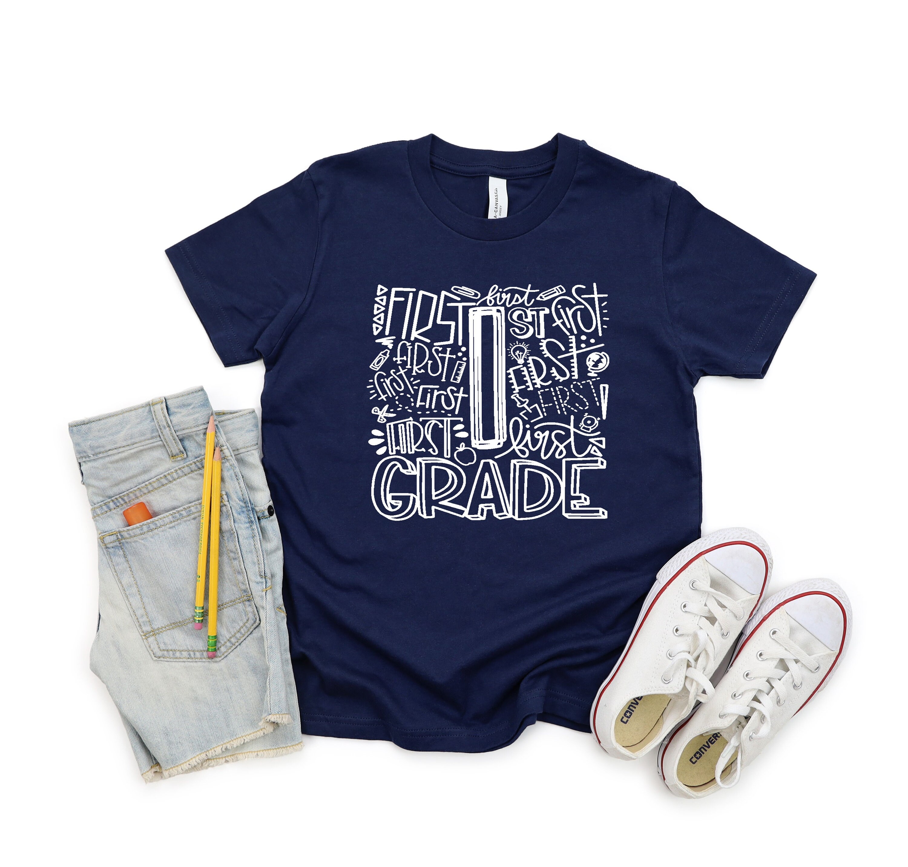 1st Grade Back to School Shirt - Girl Shirt - Boy Shirt - First Grade ...