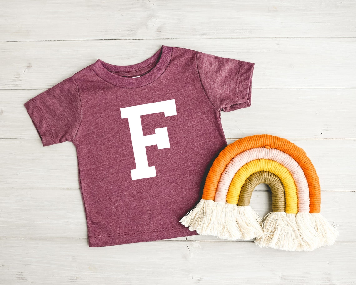 Personalized Initial T-shirt Custom Infant Shirt Initials - Etsy