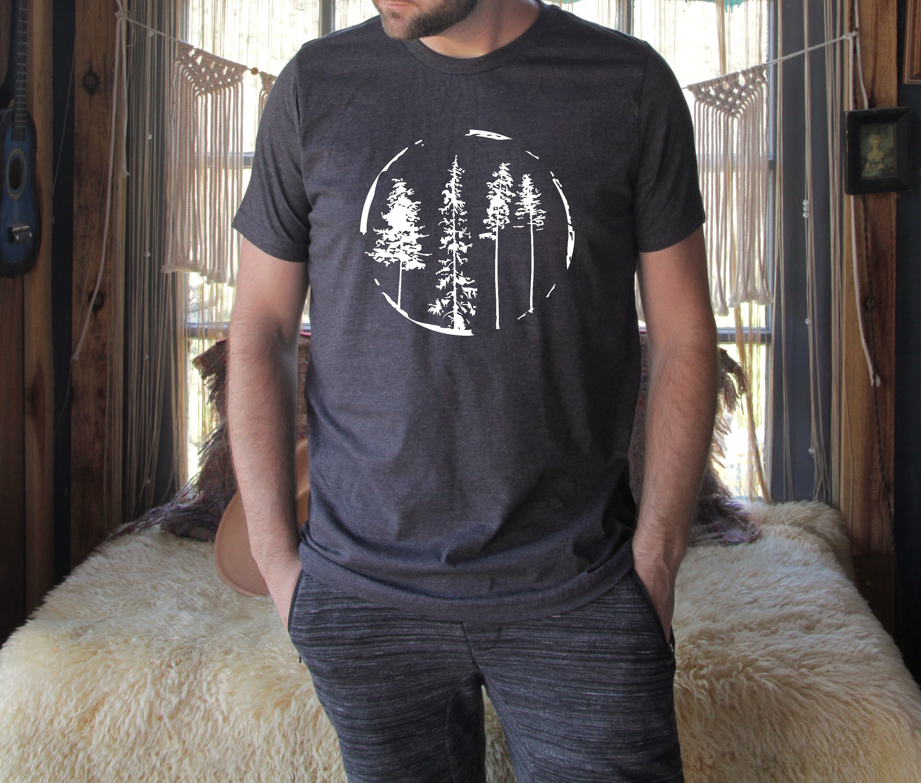 Tree Shirt Trees shirt Nature Woods Tshirt for men | Etsy