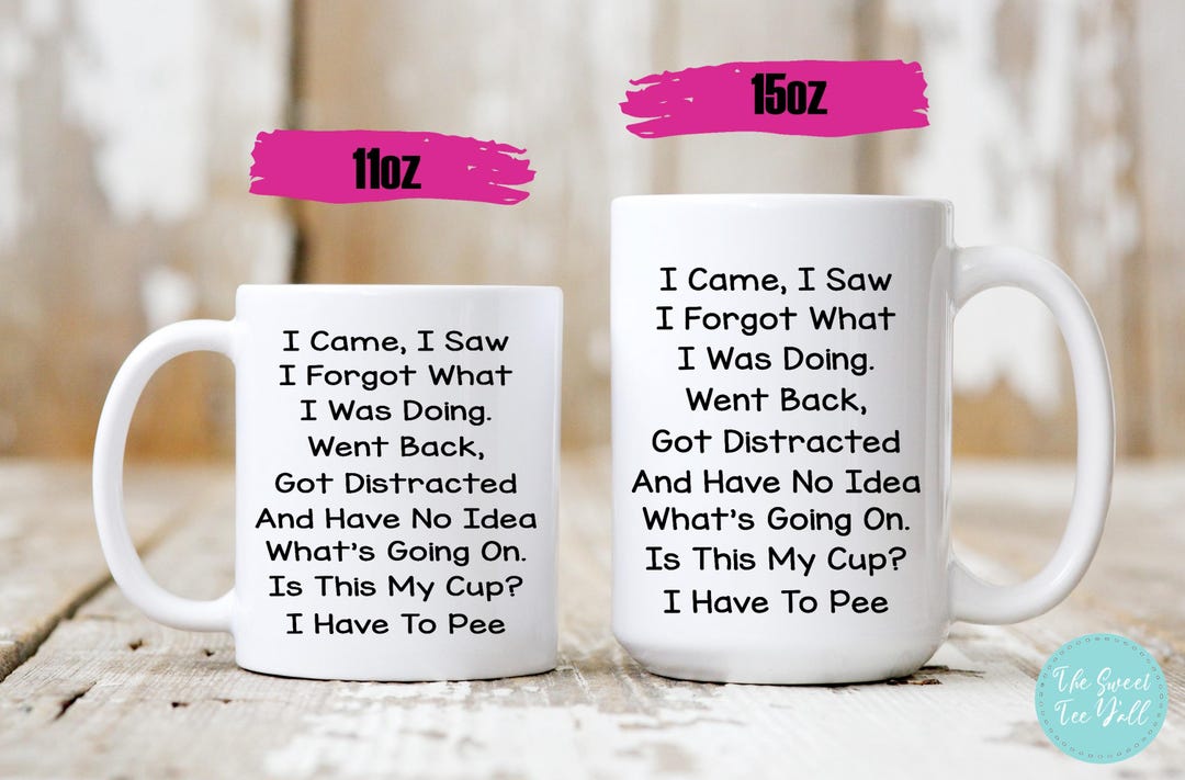 I Came I Saw I Forgot What I Was Doing Mug - Funny Coffee Cup - Funny ...