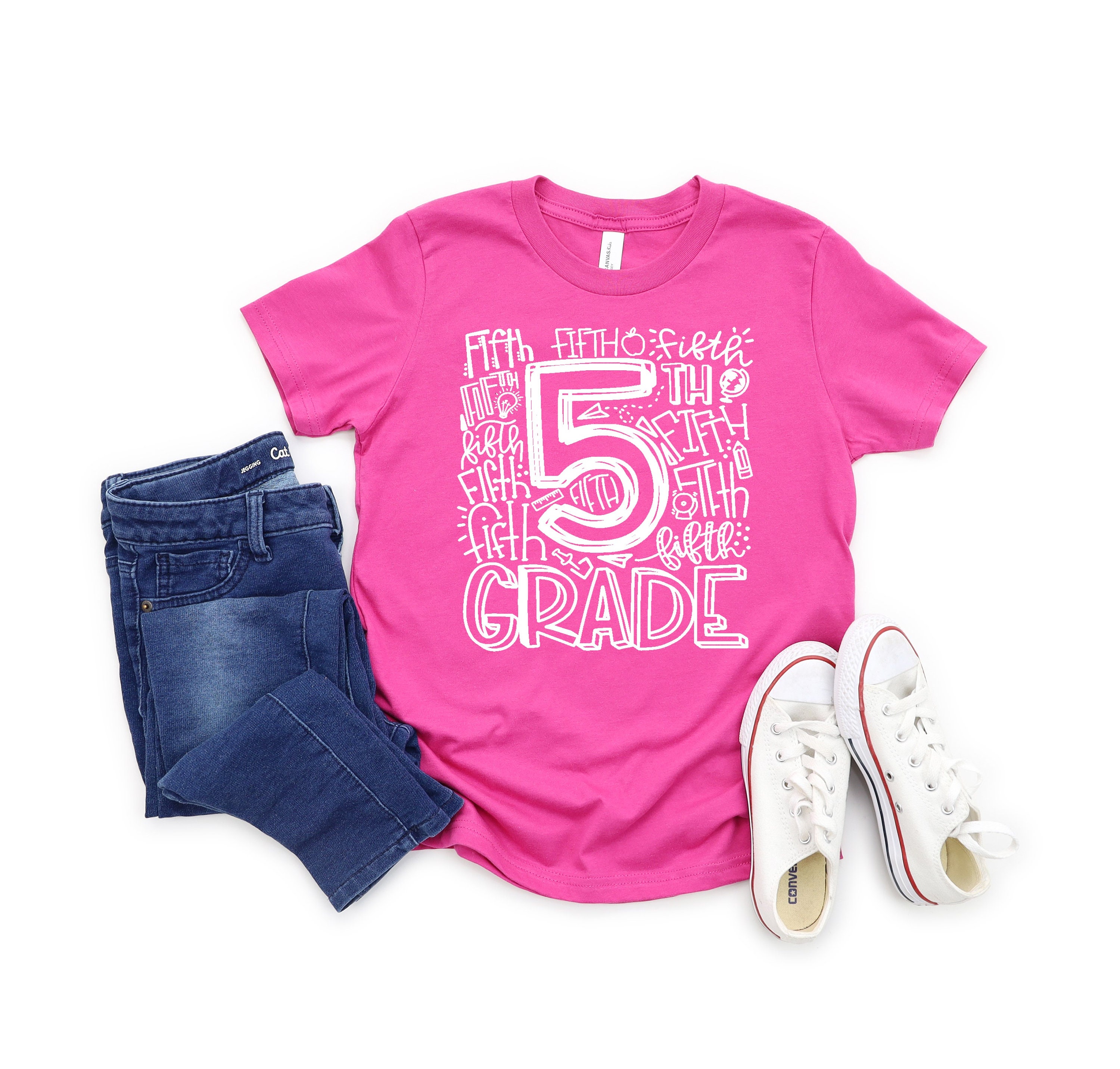 5th Grade Back To School Children's Shirt Girl Shirt | Etsy