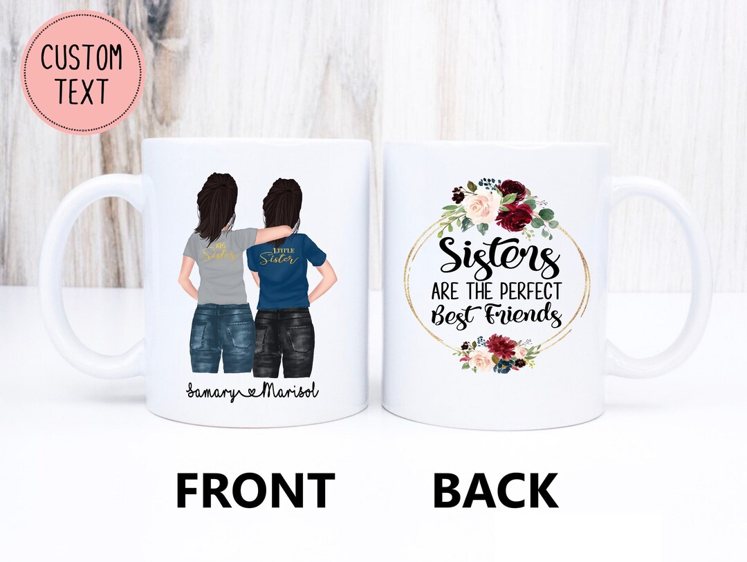 Personalized Sisters Mug Big Sister Mug Little Sister Mug Personalized ...
