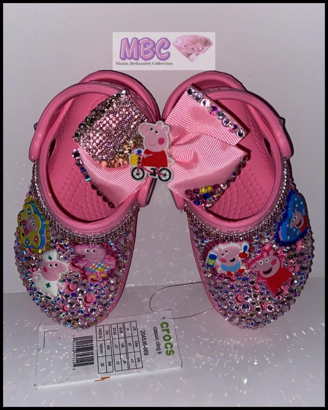 Peppa Pig Bedazzled Crocs | Etsy