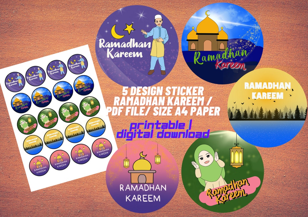 Sticker Ramadhan Kareem/ Printable/ PDF File - Etsy