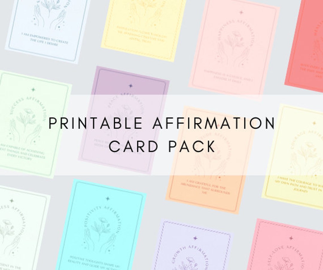 Inspirational Affirmation Cards, Mindfulness Daily Positivity, Personal ...