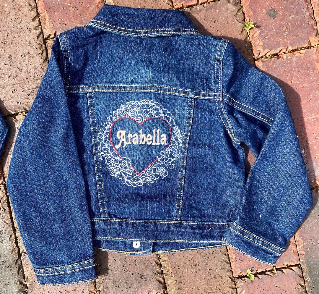 Custom Embroidered Denim Jacket - Etsy