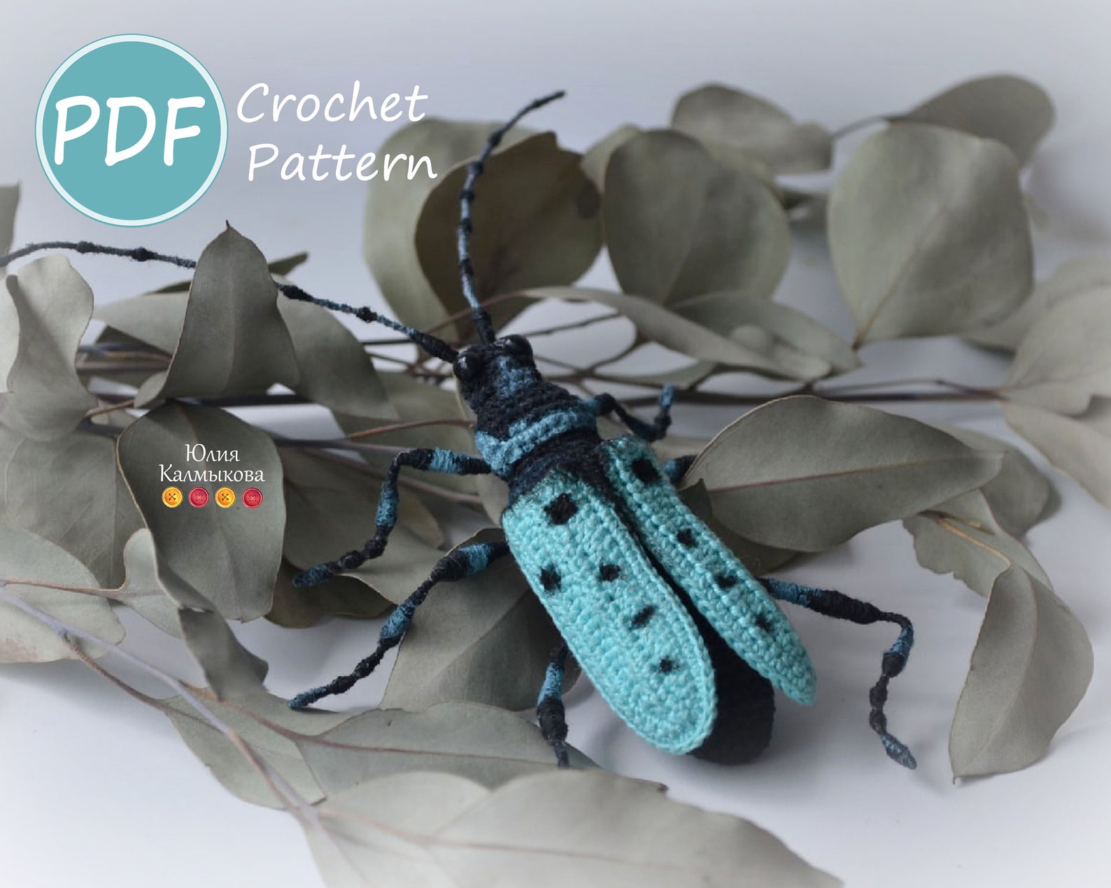Barbel Beetle Beetle Crochet Pattern Beetle Pattern | Etsy