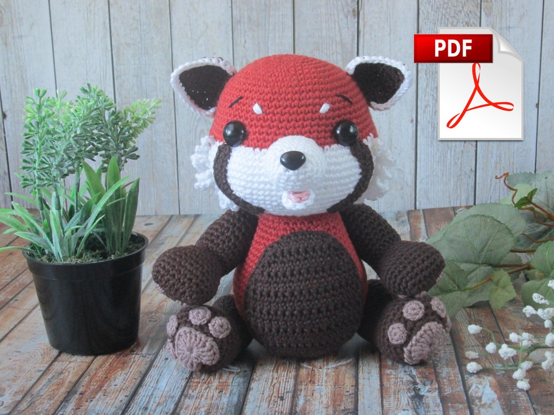 Amigurumi Red Panda Crochet Pattern, Firefox Plushie (PDF Tutorial) - Etsy