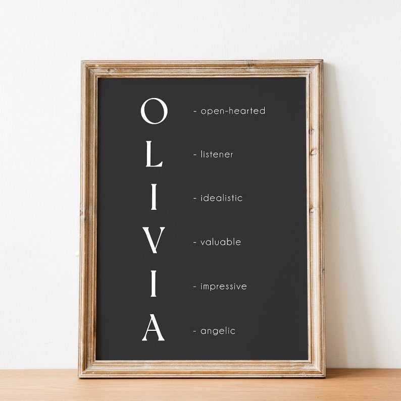 Personalized Name Definition Prints Name Meaning Print - Etsy