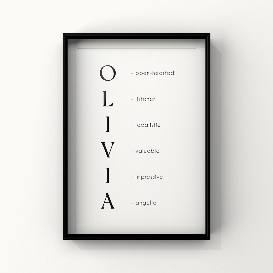 Personalized Name Definition Prints, Name Meaning Print, Personalized ...