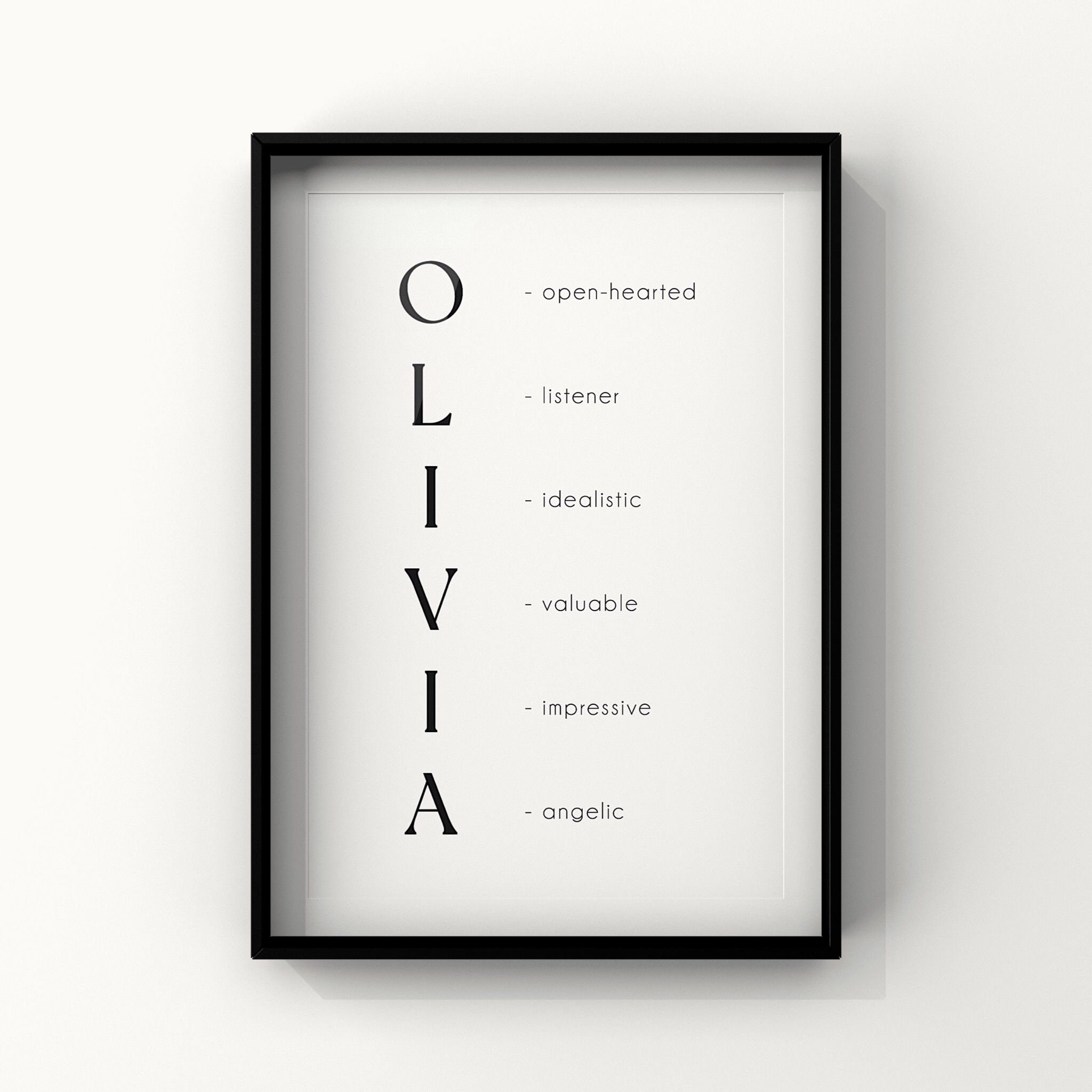 Personalized Name Definition Prints, Name Meaning Print, Personalized Name Meaning Sign ...