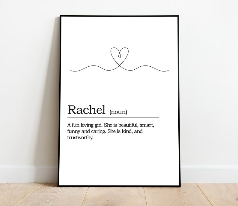 Personalized Name Definition Prints Name Meaning Print - Etsy