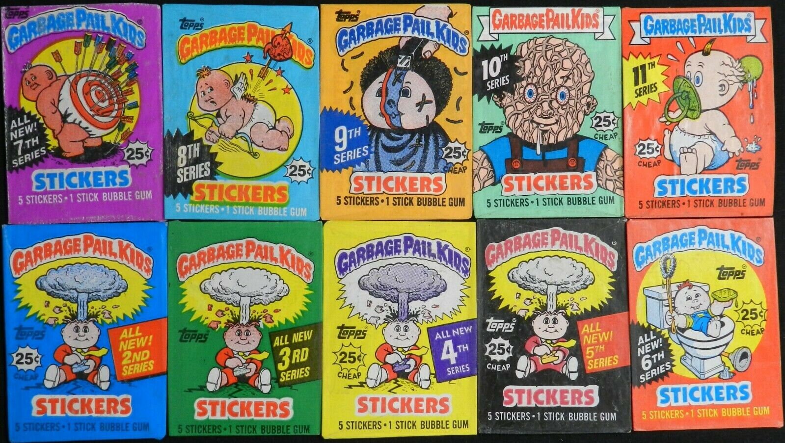 Garbage Pail Kids GPK Series 2nd to 11th 1980's Wax Wrappers no Cards ...